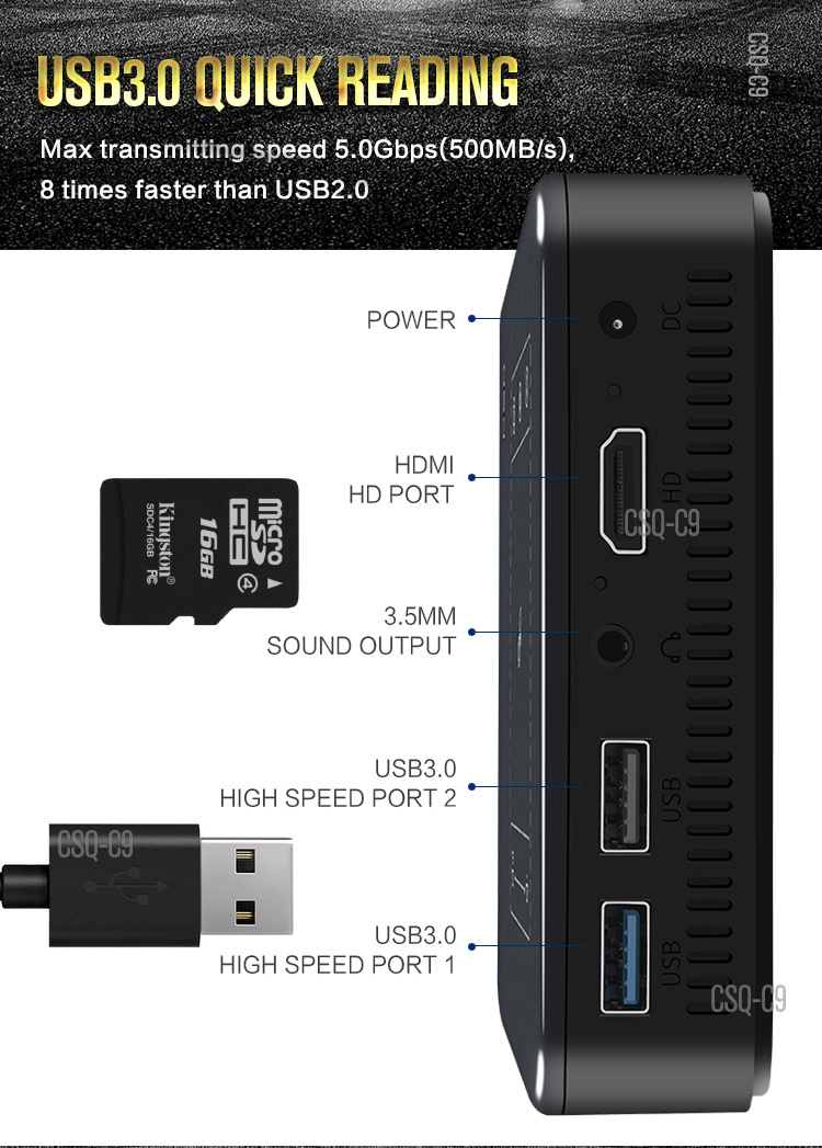 C9 DLP RK3328 Mini Pocket Projector