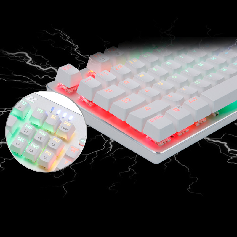 Ajazz AK35IRGB Wired Gaming Mechanical Keyboard Brown Switch