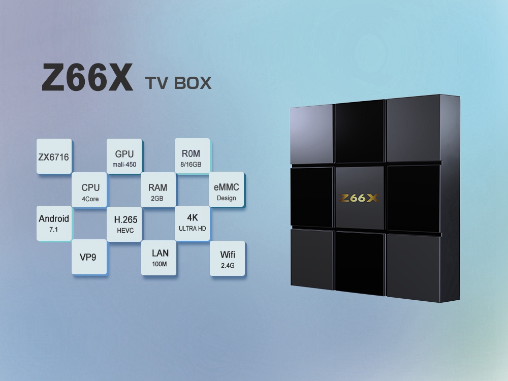 Z66X Z2 ZXIC ZX296716 Android 7.1 2GB/8GB TV Box