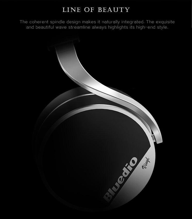Bluedio Vinyl Plus Wireless Bluetooth Headphones with Mic White