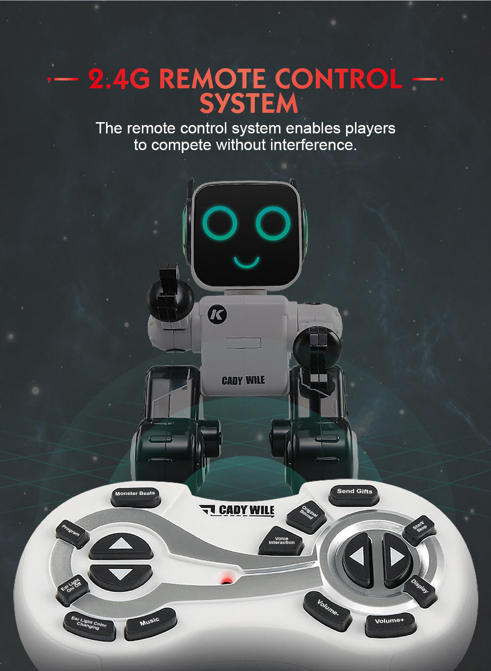 JJRC R4 Cady Wile RC Robot Red