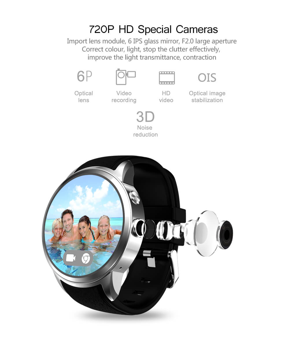 Makibes X200 3G Android Smart Watch Phone Silver