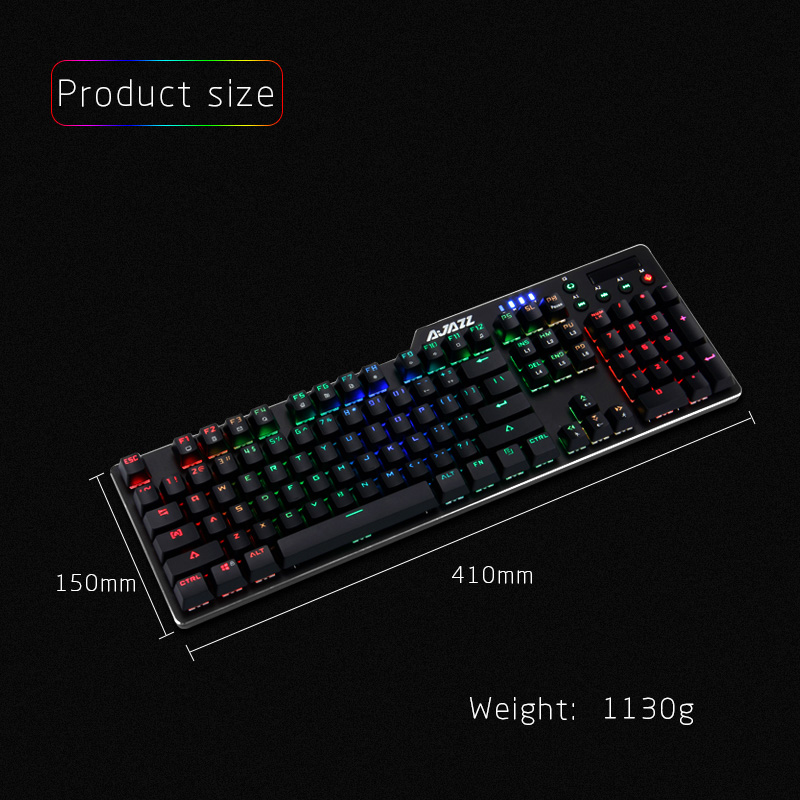 Ajazz AK35IRGB Wired Gaming Mechanical Keyboard Brown Switch