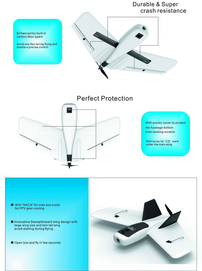 ZOHD Dart Sweepforward Wing RC Airplane PNP