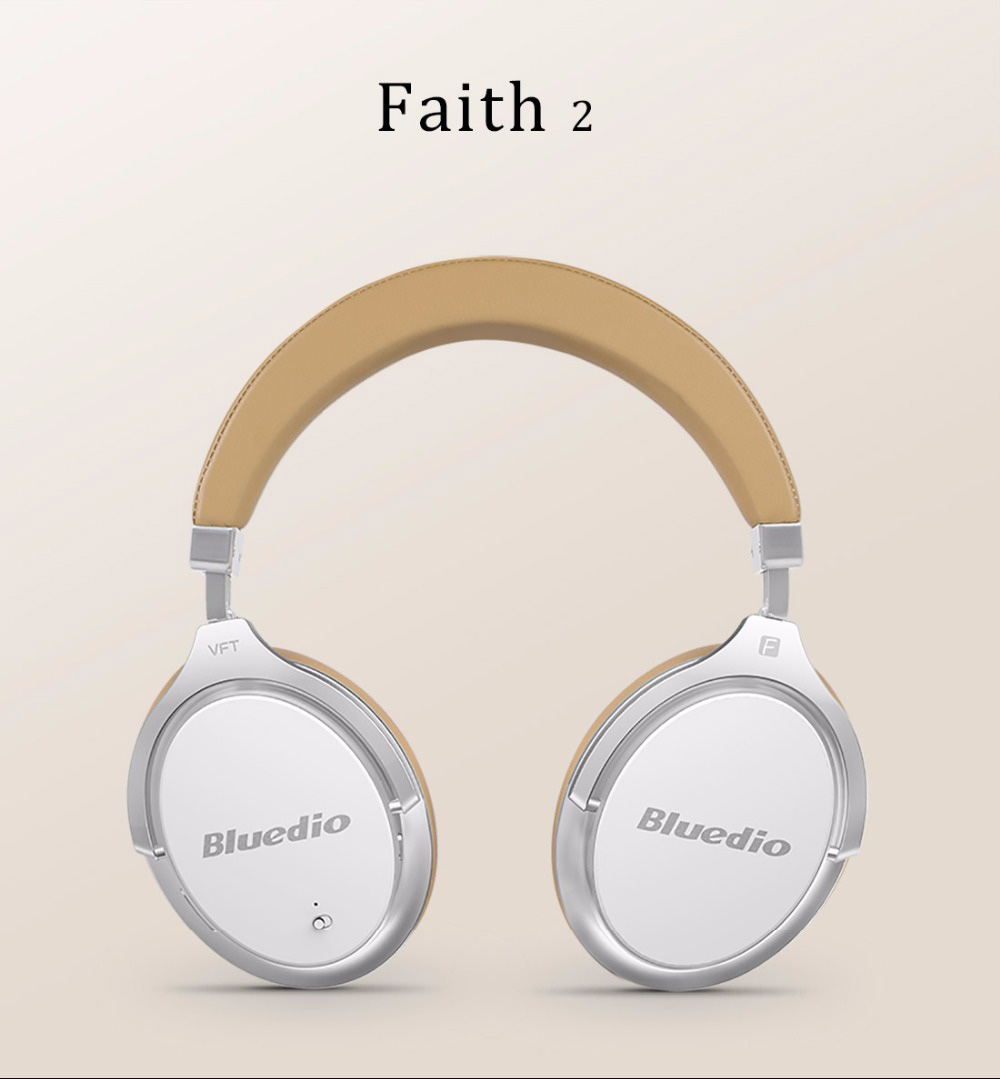 Bluedio F2 Wireless Bluetooth Headphones with Mic White