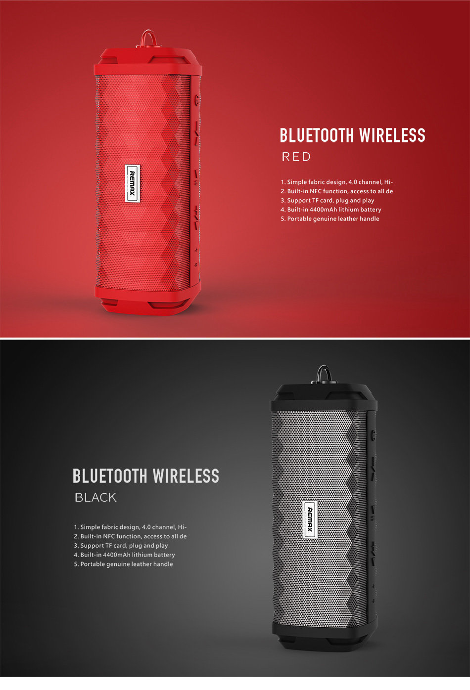 REMAX RB-M12 Bluetooth Speaker Black