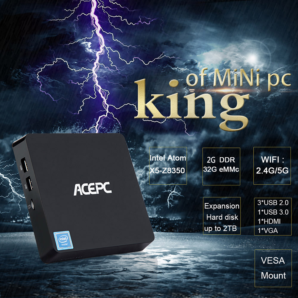 ACEPC T11 Intel Atom x5-Z8350 Mini PC 2GB/32GB