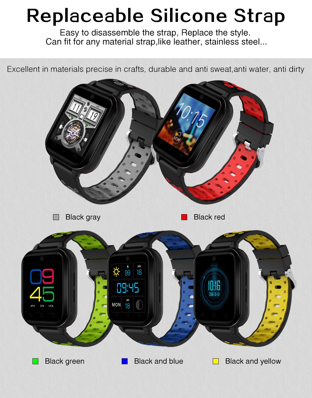 Q1 Pro Heart Rate Monitor Smartwatch Phone Gray