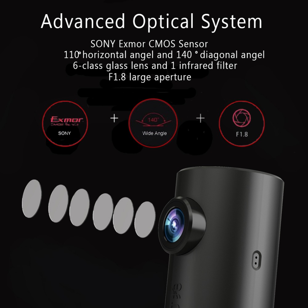 DDPai Mini 1080P Car DVR Camera Dual WiFi Dash Camera Black