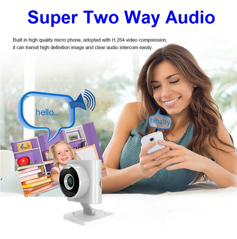 ZBEN 720P WiFi Baby Monitor Camera White