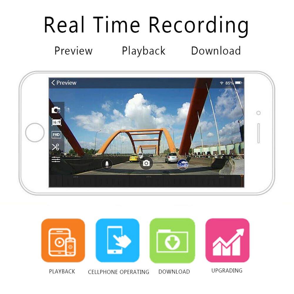 DDPai Mini 1080P Car DVR Camera Dual WiFi Dash Camera Black
