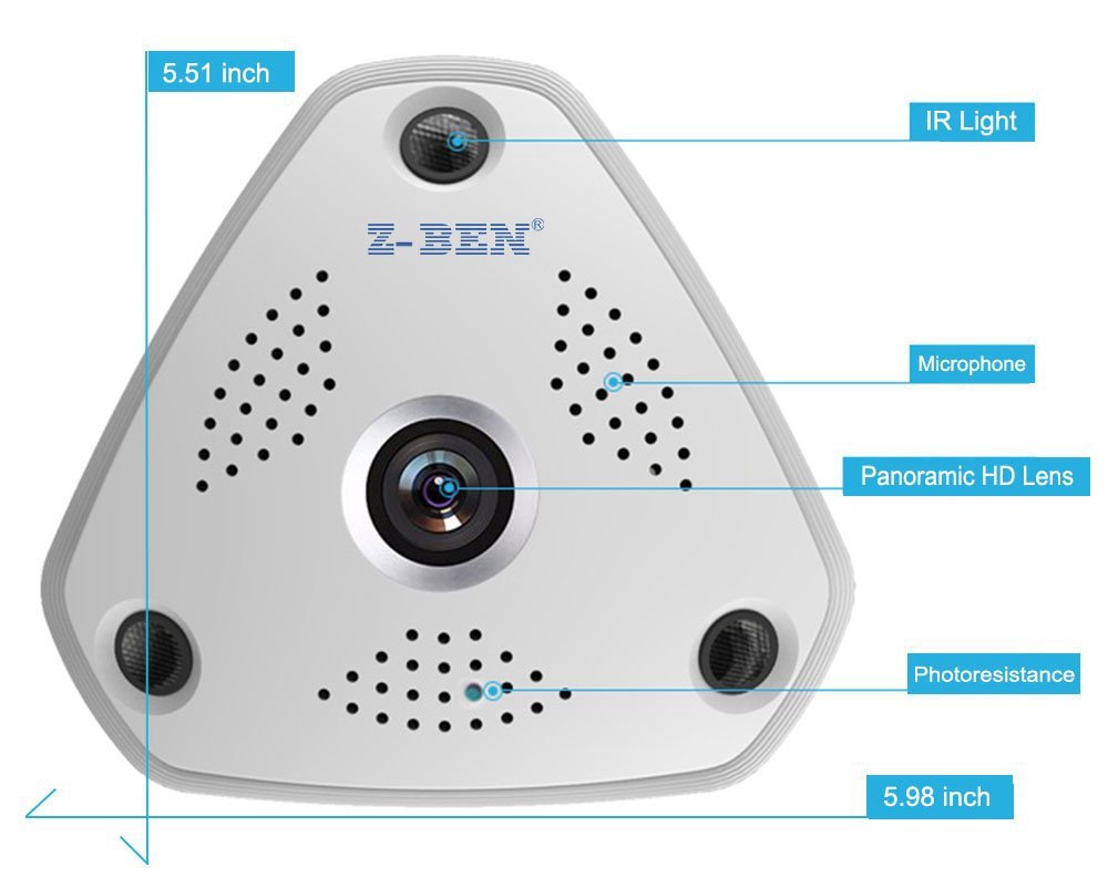 Z BEN 960P WiFi IP Camera White
