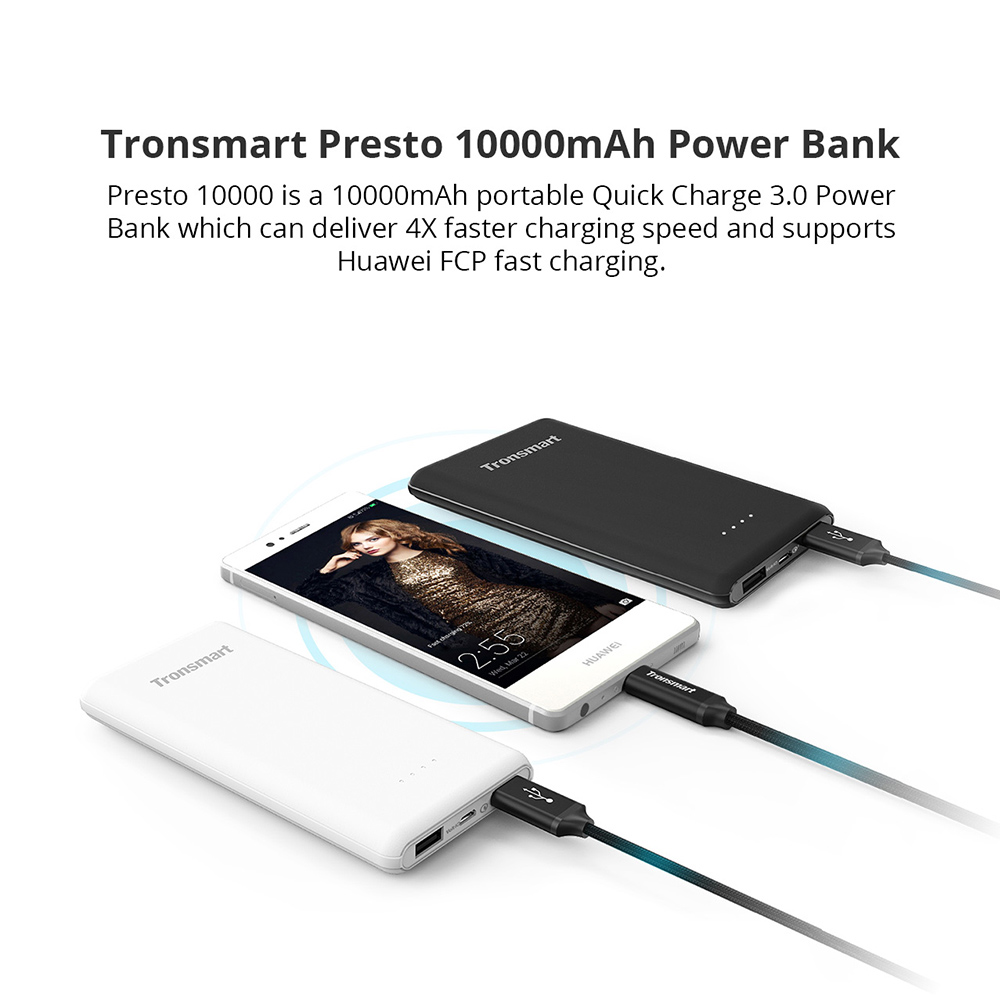 Tronsmart Presto 30W QC3.0 10000mAh Power Bank Black