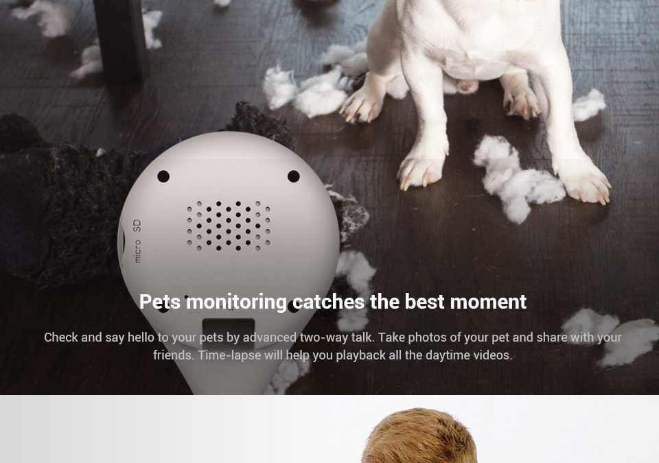 360 D606 WiFi 1080P IP Camera White