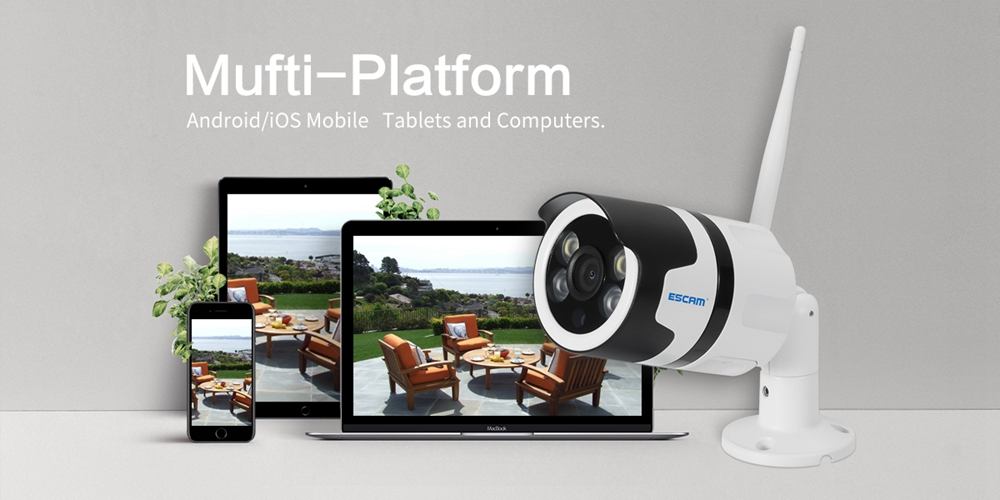 ESCAM QF508 1080P WiFi IP Camera White