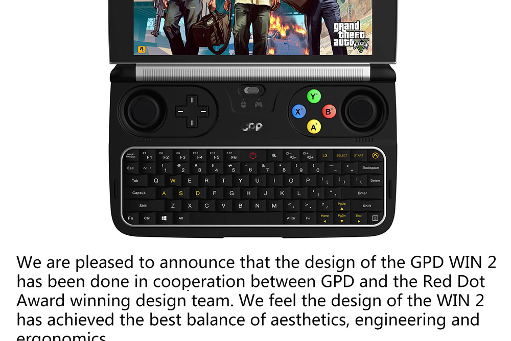 GPD WIN 2 Gamepad Tablet PC 8GB 256GB Black