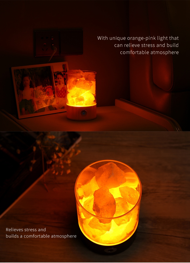 Himalayan Crystal Salt Lamp Air Purifier White