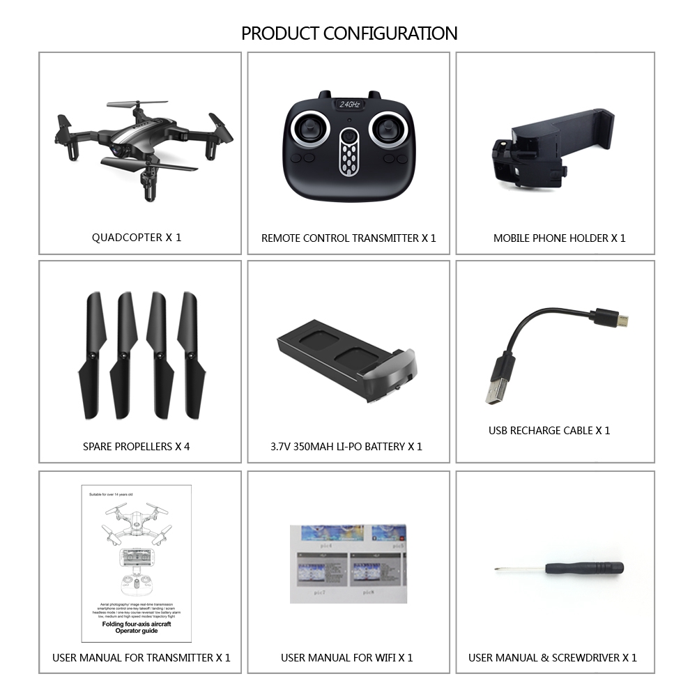 FQ777 FQ31W FPV RC Quadcopter RTF Silver