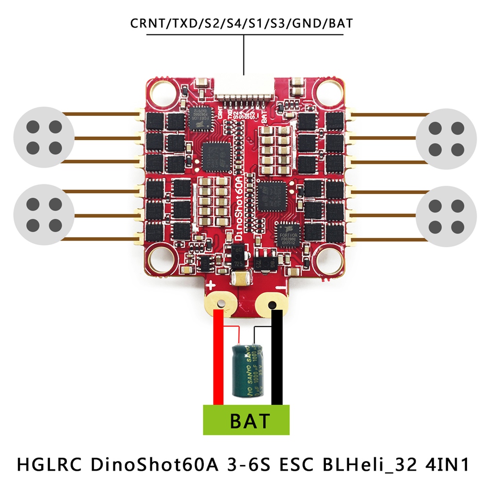 HGLRC TITAN PLUS F460-GTX585 Stack SMA Male