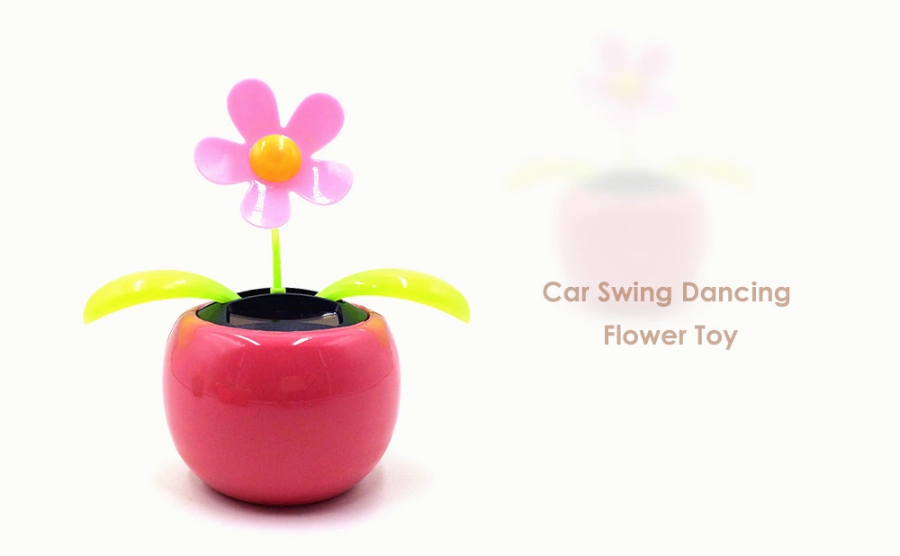 Car Decoration Solar Power Dancing Flower Automatic Swing Solar Apple