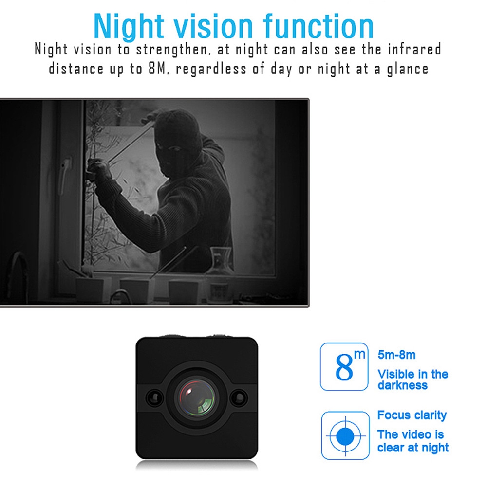 Quelima SQ12 Mini Camera Sports HD DV Camcorder 1080P HD Car DVR