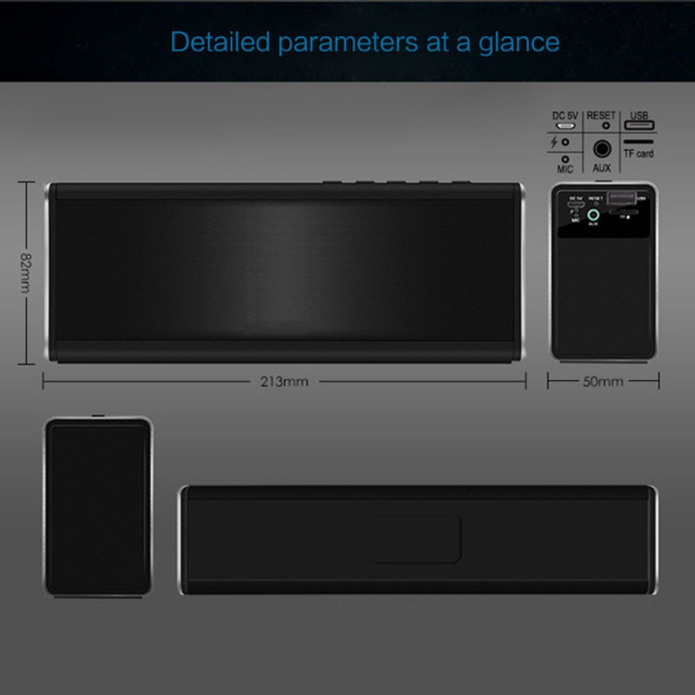 Haynie PN-19 Bluetooth Speaker HIFI Super Bass Black