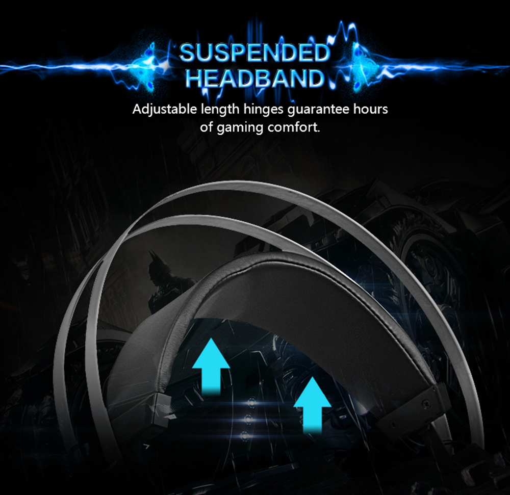 M3 Gaming Headset Glowing with Mic Black Silver