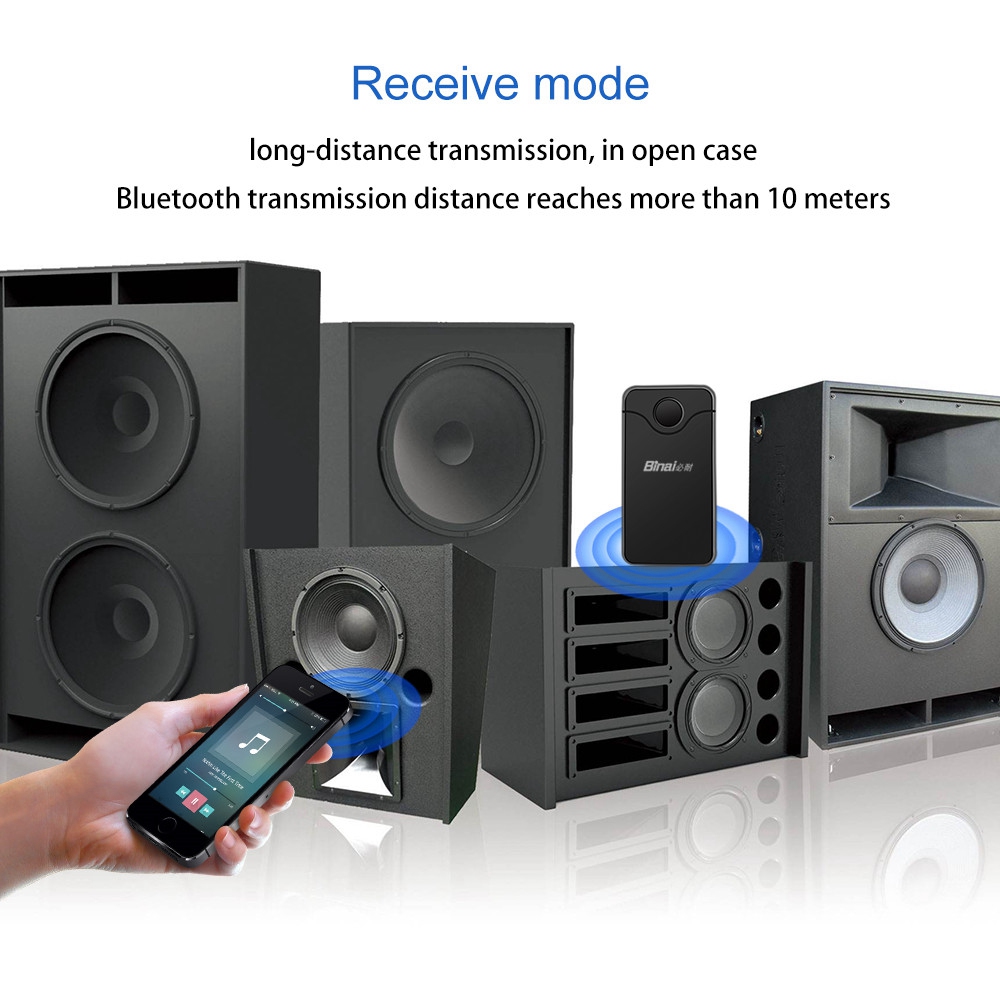 Binai G18 Bluetooth Receiver and Transmitter Black