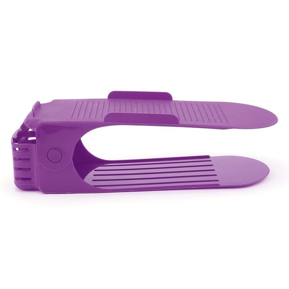 Modern Double Cleaning Storage Shoes Rack Purple