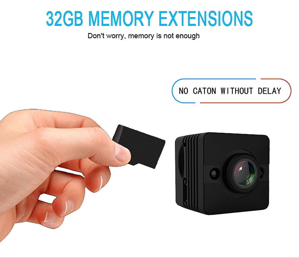 Quelima SQ12 Mini Camera Sports HD DV Camcorder 1080P HD Car DVR