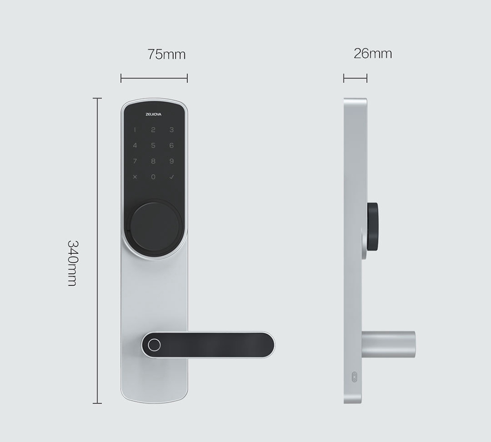 Xiaomi Jushu Smart Security Turntable Lock K1 Right Silver