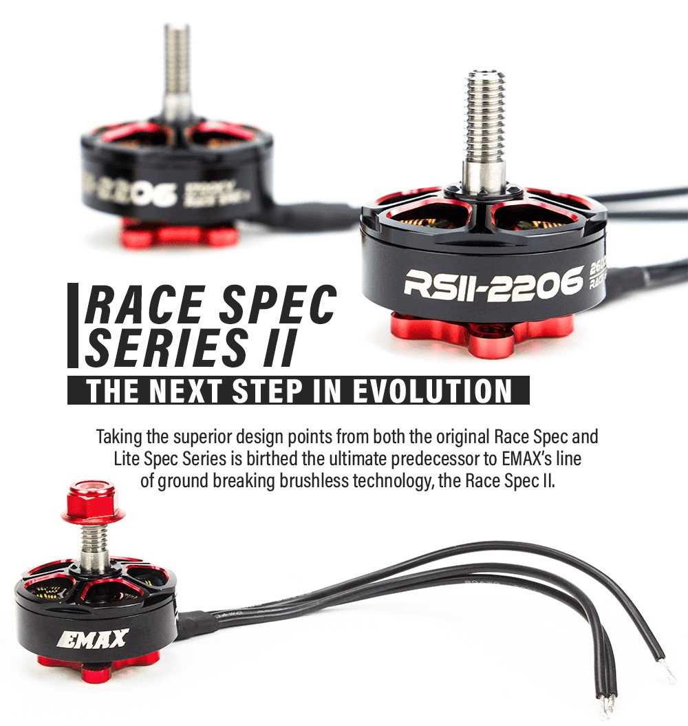 EMAX RSII 2206 1700KV 3-6S CCW Brushless Motor for Racer