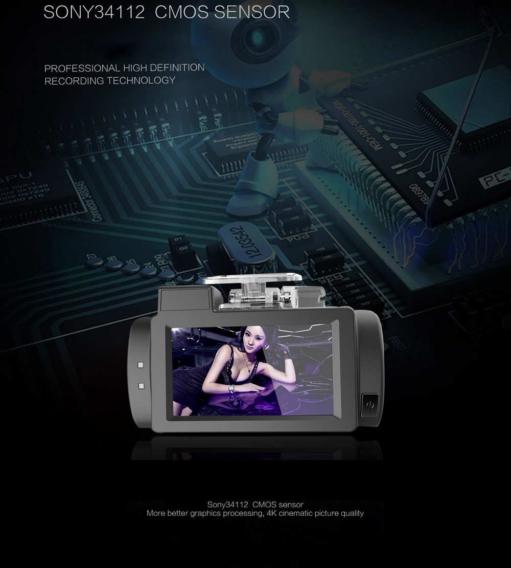 Anytek G200 Car Recorder 2.7 Inch Touch Screen 4K FHD Car Camera