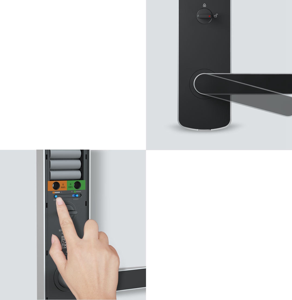 Xiaomi Jushu Smart Security Turntable Lock K1 Right Silver