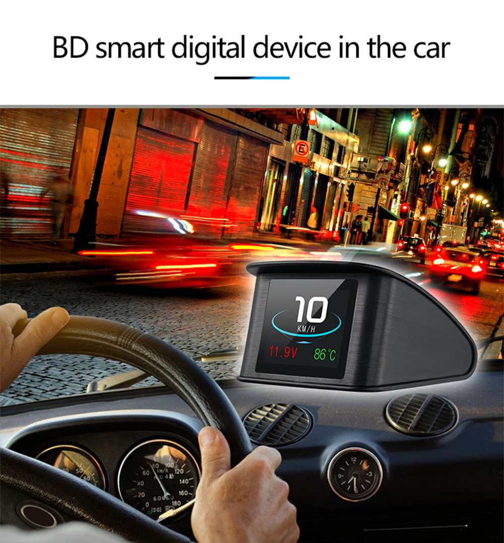 P10 2.6 Inch Universal OBDII Smart Head Up Display Car HUD Diagnostic
