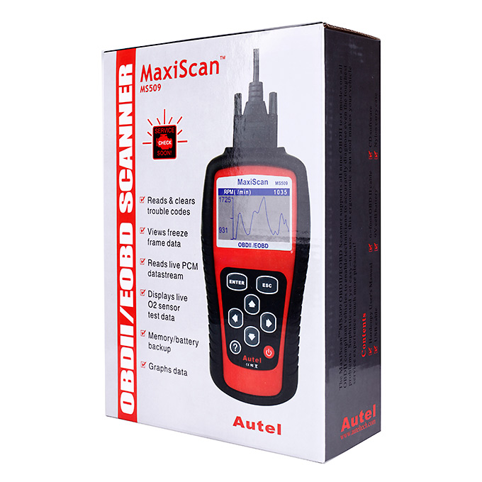 MaxiScan MS509 2.8" LCD OBD2/EOBD Car Diagnostic Auto Code Scanner