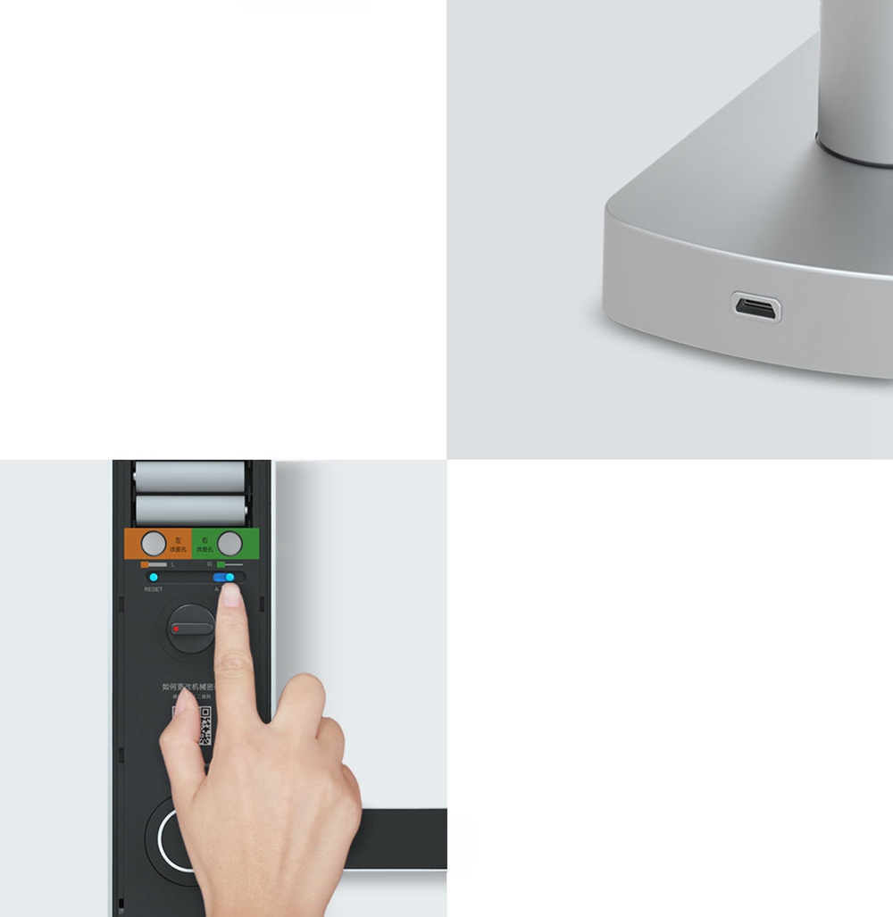 Xiaomi Jushu Smart Security Turntable Lock K1 Right Silver