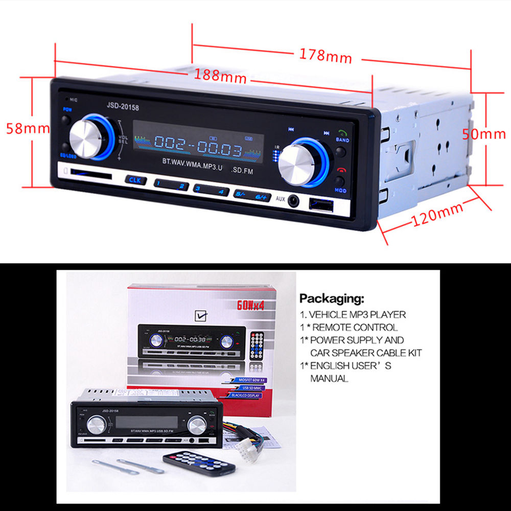 JSD-20158 Universal Car DVD Multifunction MP3 Player