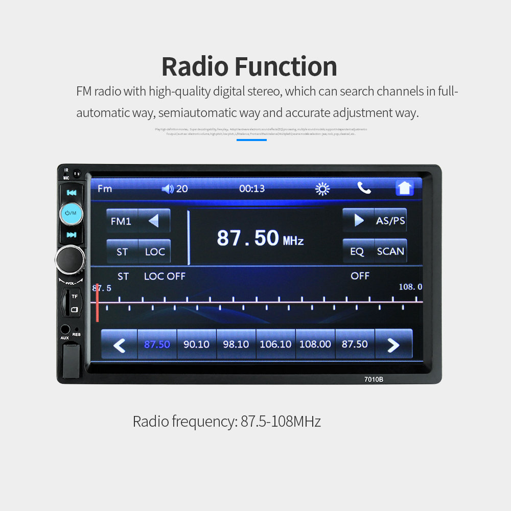 7010B 7 Inch Digital TFT Touch Screen Car Multimedia Player 7010B 7 Inch Digital TFT Touch Screen Car Multimedia Player