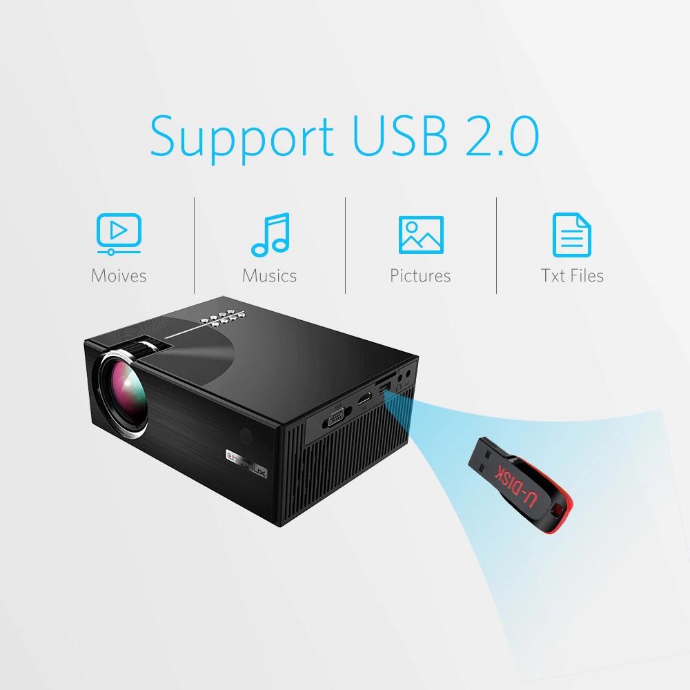 Cheerlux C7 Projector LCD 1500Lum Support 720P 1080P
