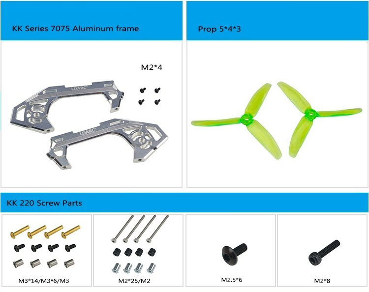 Kingkong LDARC KK 220 220mm Carbon Fiber True X Frame Kit