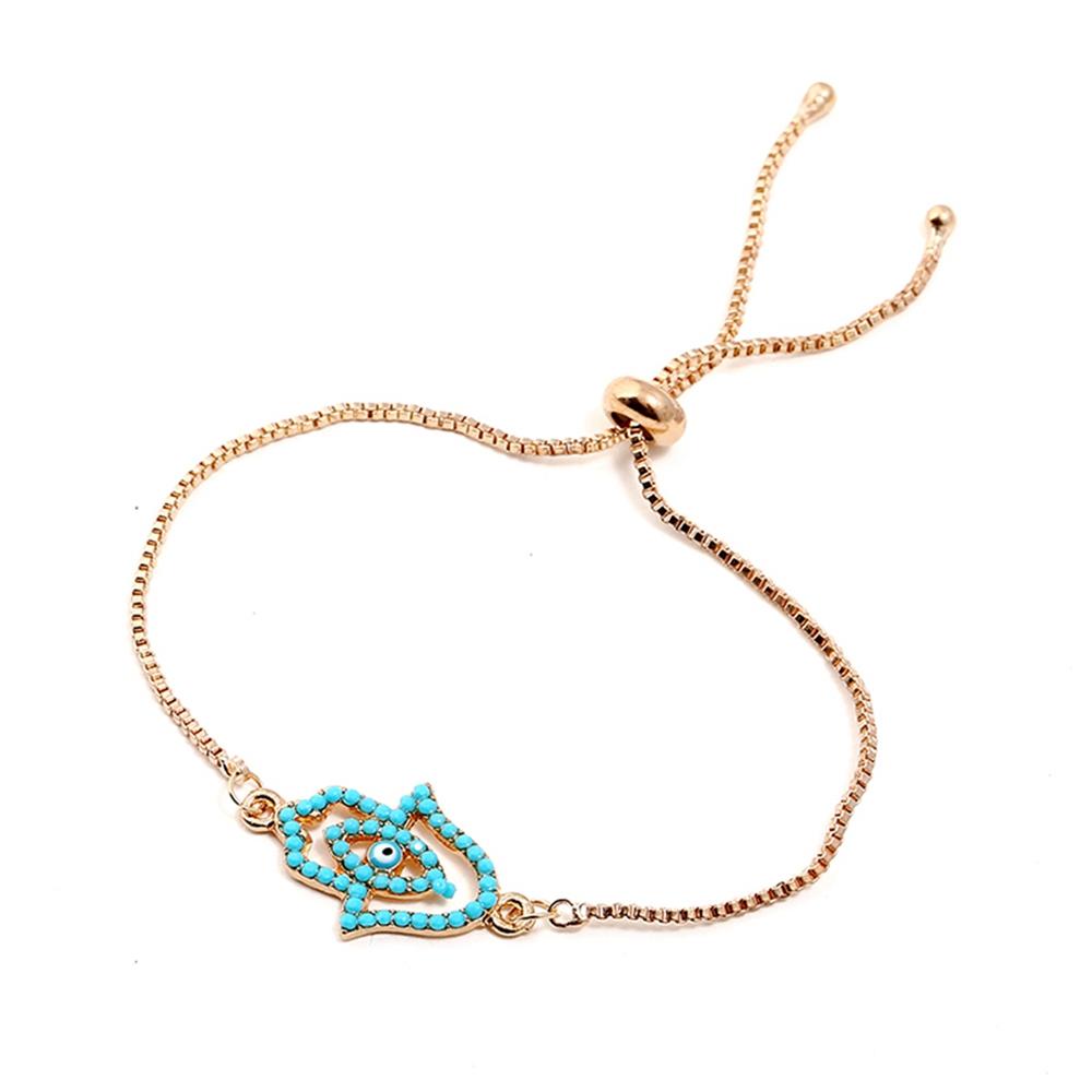 Women's Eye Shape Blue Diamond Bracelets Multied Colour