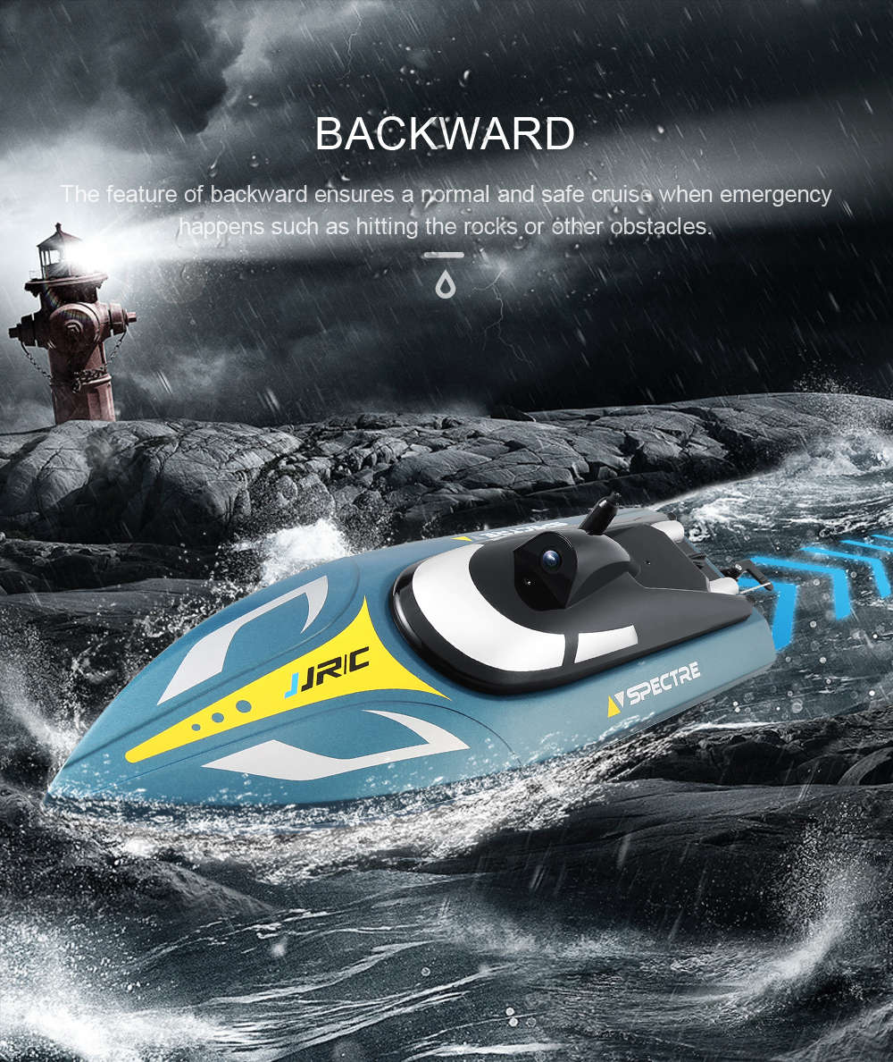 JJRC S4 SPECTRE WiFi FPV RC Boat with 720P HD Camera Blue