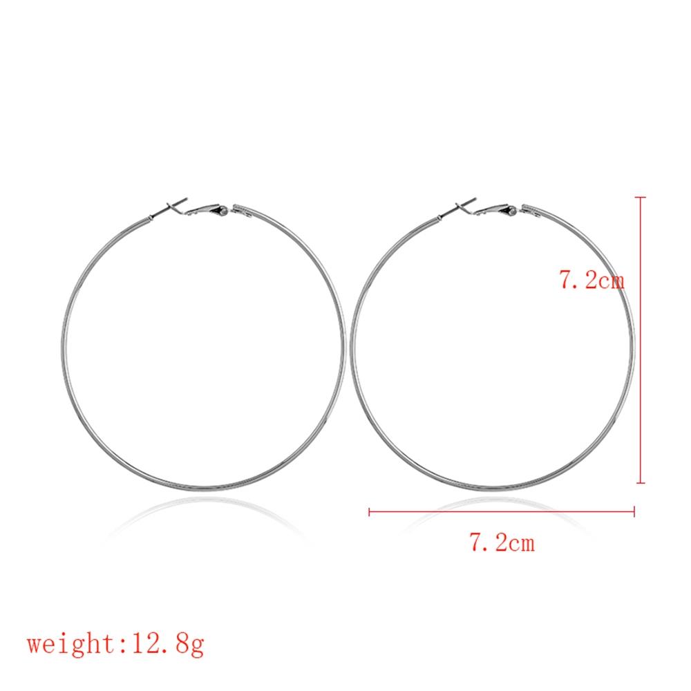 Hoop Round Shape Earrings for Women Jewelry Silver