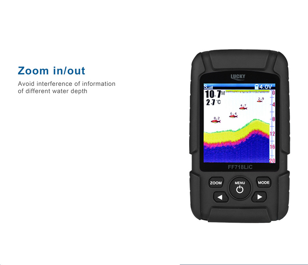 LUCKY FF718LiC-T Portable Underwater Wired Sonar Sensor Fish Finder