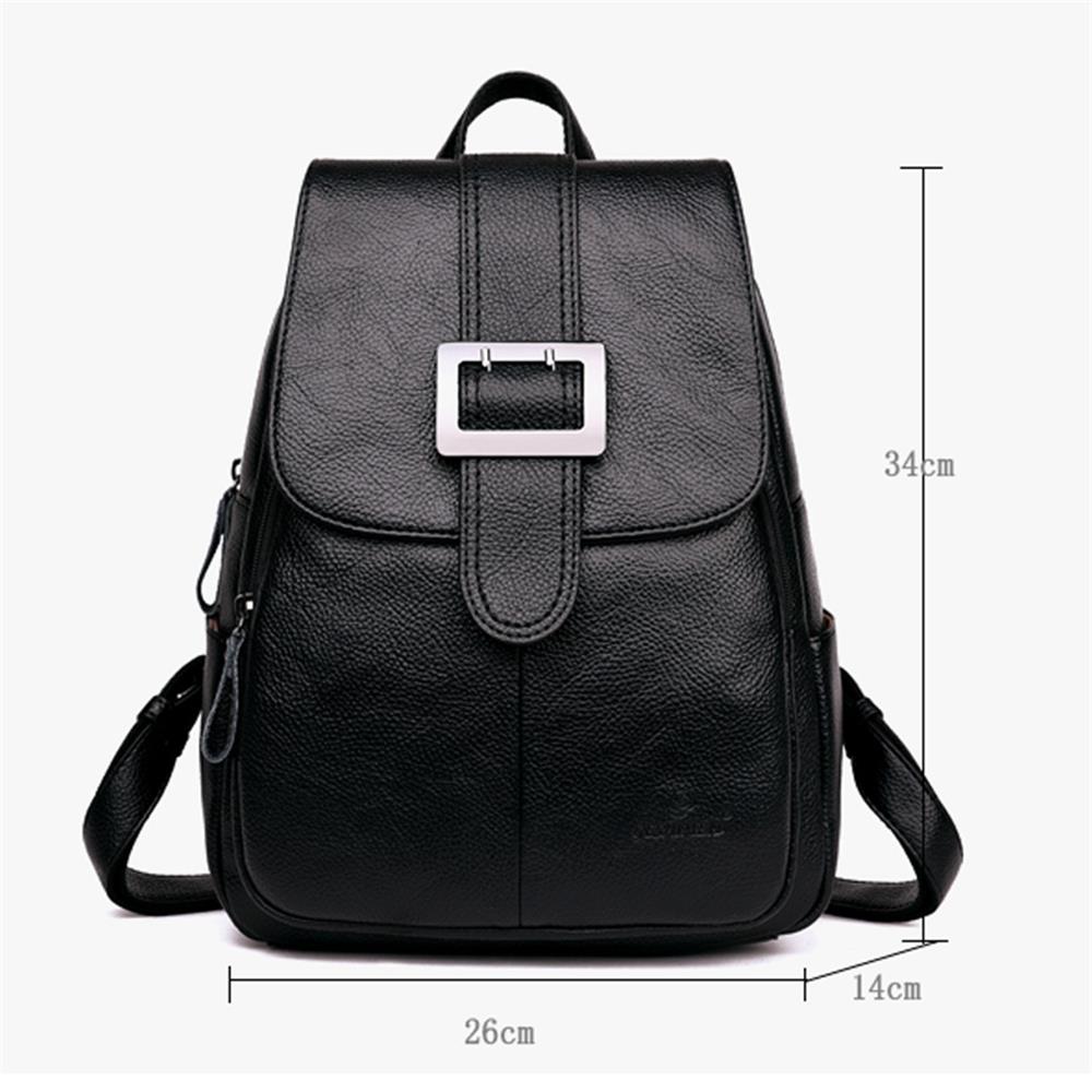 Women's PU Leather Backpack Black