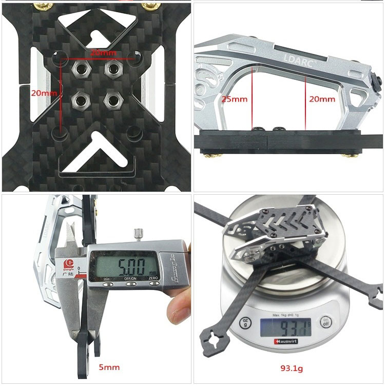Kingkong LDARC KK 220 220mm Carbon Fiber True X Frame Kit