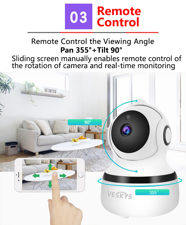 VESKYS N23 1080P WiFi IP Camera White
