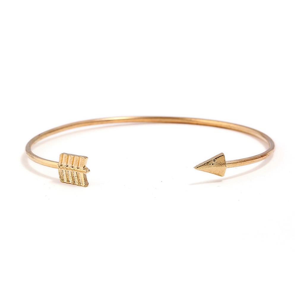 Women's Gold-plated Open Arrow Shape Bracelet Suit Gold