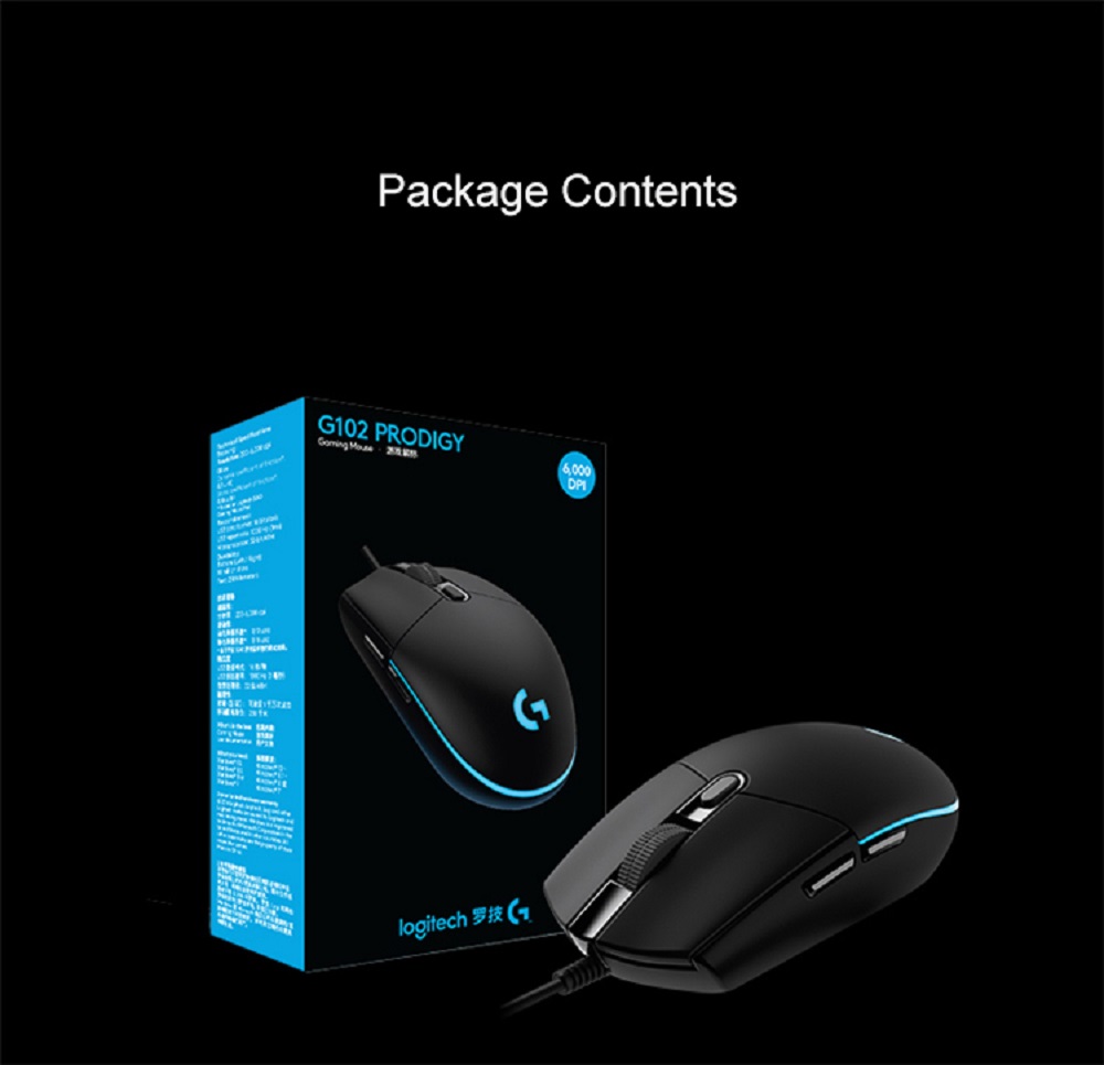 Logitech G102 Prodigy Wired Gaming Mouse Black